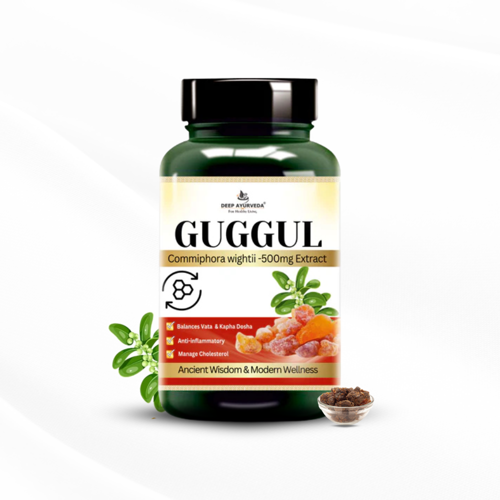 Guggul Vegan Capsules - Supports Cholesterol Management, Joints & Deto