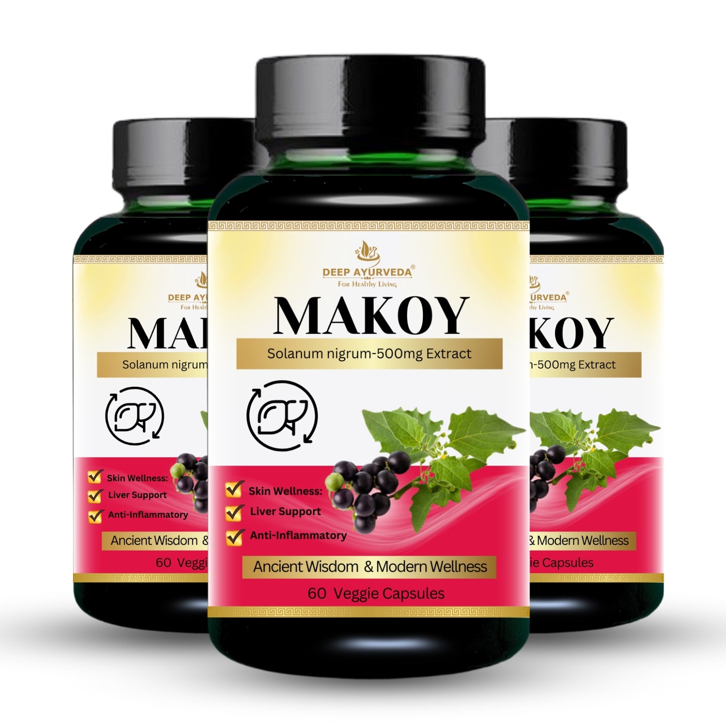 Makoy (Solanum nigrum) Vegan Capsule liver health & detoxification