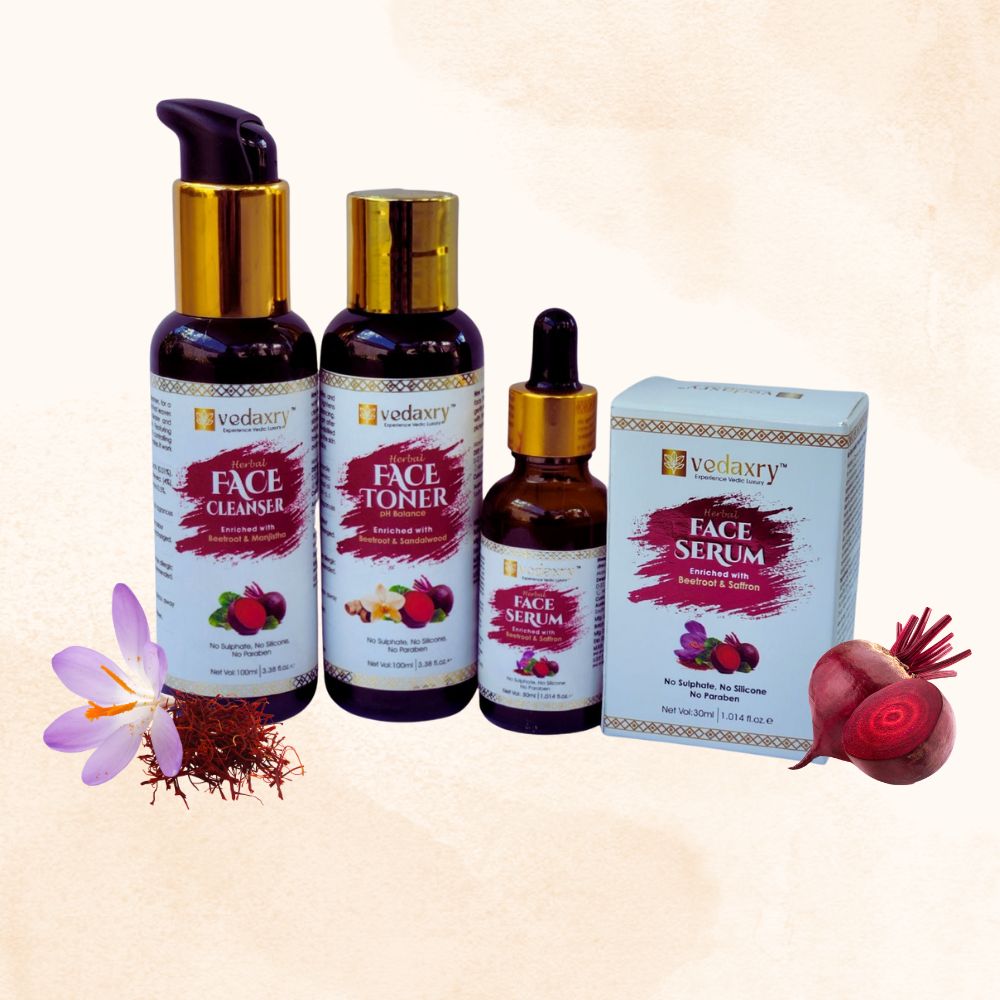 Vedaxry 3 Step Ayurvedic Face Care Vedic Pack | Face Cleanser, Face ...